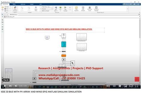 IEEE 33 BUS WITH PV ARRAY AND WIND DFIG MATLAB SIMULINK SIMULATION