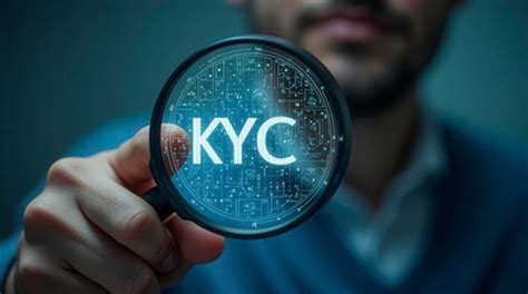 Know Your Customer Kyc Verification Biometrics And Financial Security Concept With Magnifying
