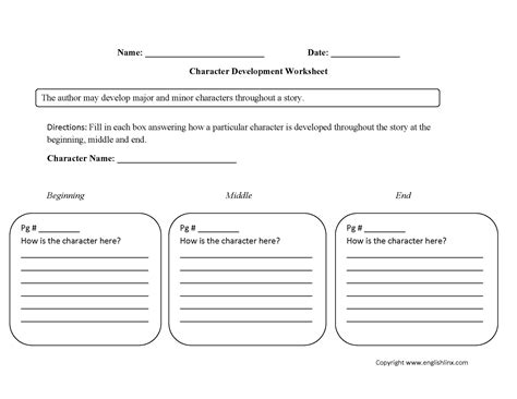 Character Traits Worksheet Pdf — Db