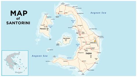 Santorini Tourist Attractions Map 60 Photos