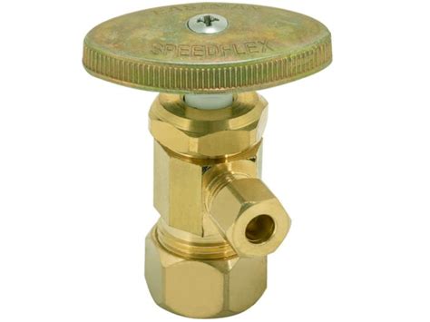 Speedflex™ Multi Turn Compression Angle Stop Valve Rough Brass Eastman