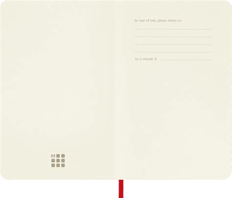 Moleskine ჯიბის წითელი ბლოკნოტი რბილი ყდით Veli Store