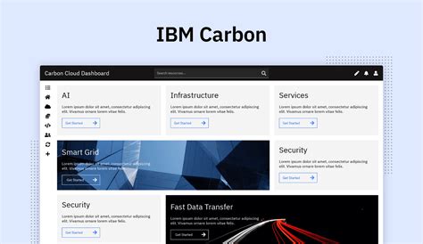ibm carbon dashboard web app template uizard