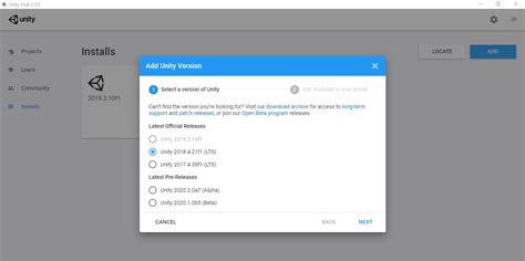 Installed Unity Without Hub Version And Now Unity Hub Wont Allow Me To Add Module Stack Overflow