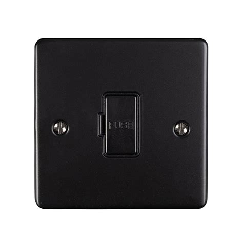 Eurolite Enhance Decorative Unswitched Fuse Spur Matt Black Enuswf