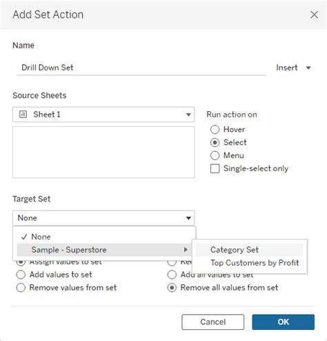 How To Create A Drill Down Using Set Actions In Tableau The Data School Down Under
