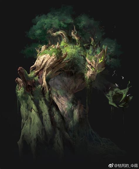 树精保卫者 枯死的伞菇 Animais Mythische Wezens Mythologische Wezens