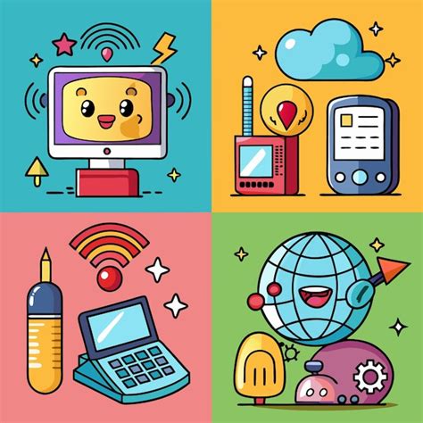 An Illustration Depicting Four Different Devices Premium Ai Generated