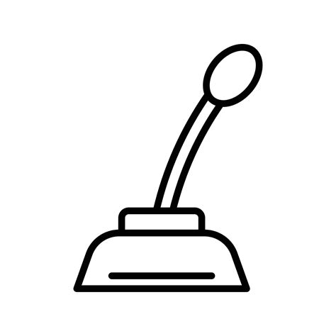 Speaker Microphone Icon Black And White Sign 47847296 Vector Art At