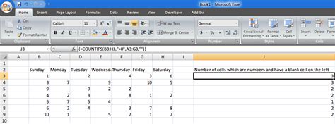 Excel 2010 Counting Cells With Adjacent Cell Blank Stack Overflow