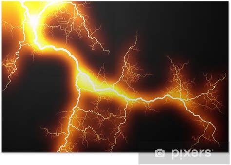 Poster Eclair Jaune Pixers Fr