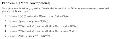 Solved Problem More Asymptotics For A Given Two Chegg