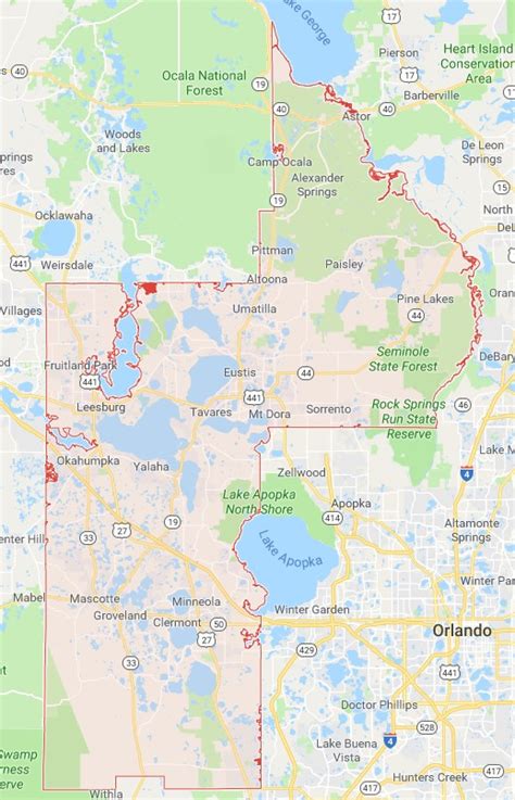 Map Of Lake County Florida Maps Of Florida