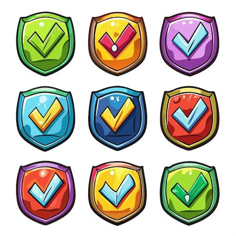 Colorful Check Mark Icons For Approval And Confirmation Premium Ai Generated Vector