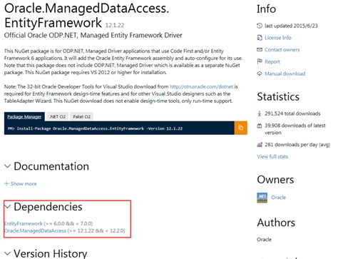 Vs2017使用nuget安装oraclemanageddataaccessentityframework 的异常解决 孺牛码塔 博客园