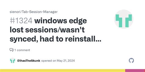 Windows Edge Lost Sessionswasnt Synced Had To Reinstall Lost