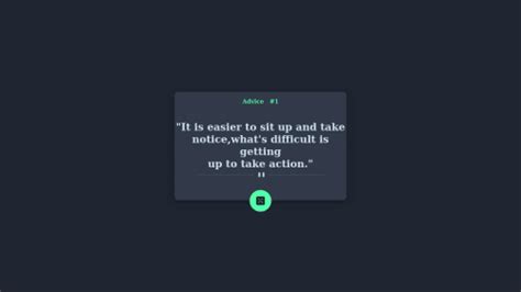 Advice Generator With Csshtmljavascript And Advice Slip Api Coding