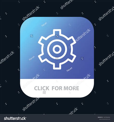 Gear Setting Cogs Mobile App Button Vector De Stock Libre De Regalías 1422506444 Shutterstock