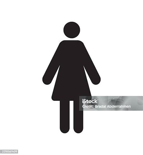 여성 또는 여성의 욕실 표지판 플랫 스타일 아이콘의 여성 화장실 표지판 아이콘에 대한 스톡 벡터 아트 및 기타 이미지 아이콘 여자화장실 표시 가정의 방 Istock