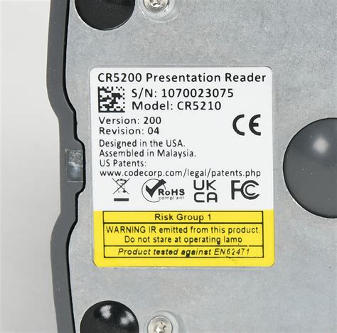 Code Barcode Scanner X Optical Resolution Imager PN CR