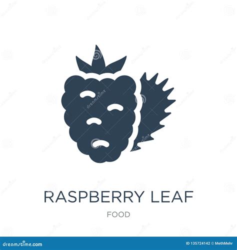 Raspberry Leaf Icon In Trendy Design Style Raspberry Leaf Icon Isolated On White Background