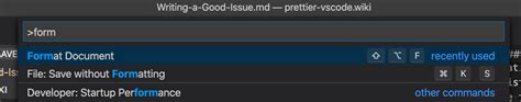 Writing A Good Issue Prettier Prettier Vscode Wiki Github