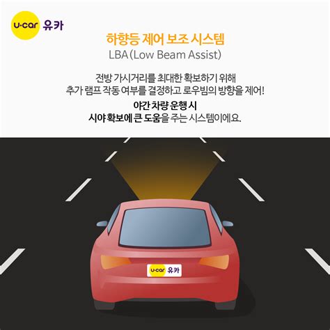 유카 첨단 운전자 보조시스템 Adas란 하향등 제어 보조 시스템lba은 추가 램프 작동