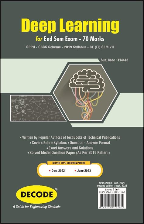 Buy Deep Learning For Sppu 19 Course Be Sem Vii It