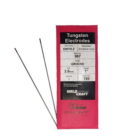 Jual Weldcraft Tungsten Electrodes 20 X 175 Mm Satuan 1 Pc
