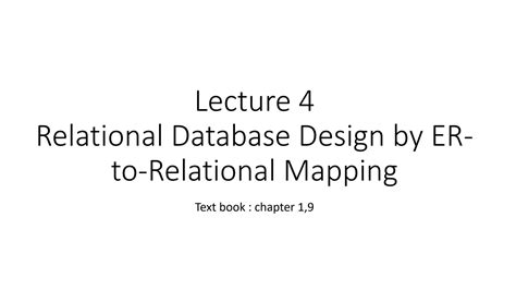 Solution Database Systems Relational Database Design By Er To Relational Mapping Studypool