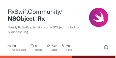 GitHub RxSwiftCommunity NSObject Rx Handy RxSwift Extensions On