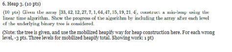 Solved Heap 3 10 ﻿pts10pta ﻿given The Array