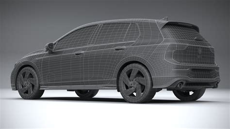 폭스 바겐 골프 Gti 5 도어 2020 Lowpoly 3d 모델 129 3ds C4d Fbx Lwo Ma Max Obj Free3d