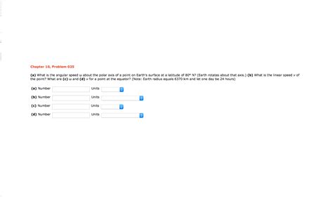 solved a what is the angular speed w about the polar axis