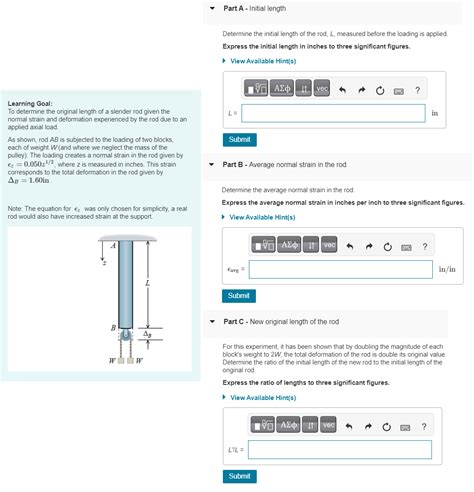 Solved Part A ﻿initial Lengthdetermine The Initial Length