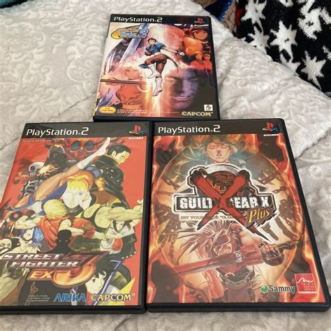 未使用に近い極美品 PS2ソフト ストリートファイターEX3 CAPCOM VS SNK2 ギルティギア ゼクス プラス 3枚セット 1円