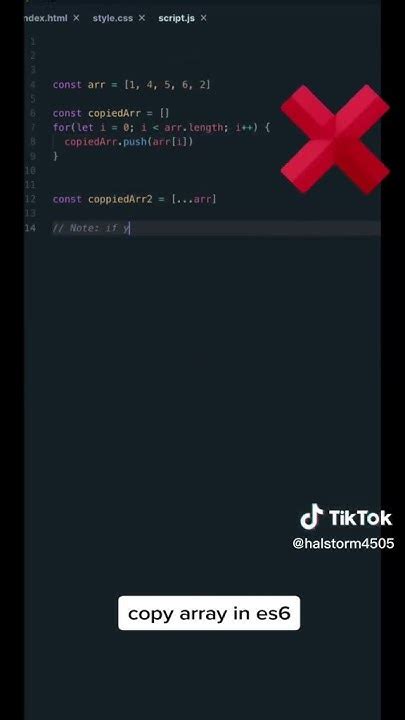 Copy Array In Js Javascript Learnwithme Learnonyoutube Frontend