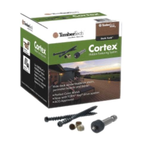 Timbertech Ctx100edt Cortex Screws For Pro And Edge Dark Teak 100 Linear Ft