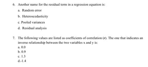 Residual Equation