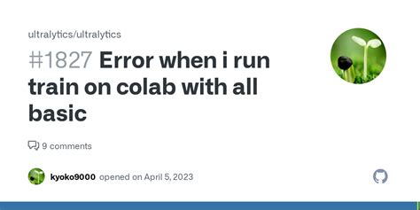 Error When I Run Train On Colab With All Basic · Issue 1827