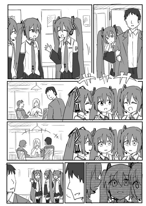 Hatsune Miku And Master Vocaloid Drawn By Tenten Chan Danbooru