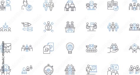 Operational Efficiency Line Icons Collection Streamline Optimization Productivity Automation