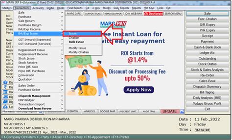 How To Create Brk Exp Issue Entry In Marg Software