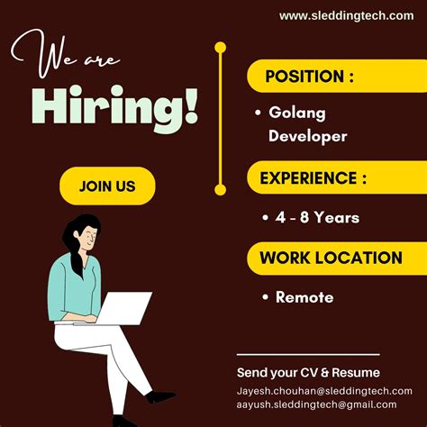 Sledding Technologies Pvt Ltd On Linkedin Hiringnow Hiringimmediately Golangdeveloper