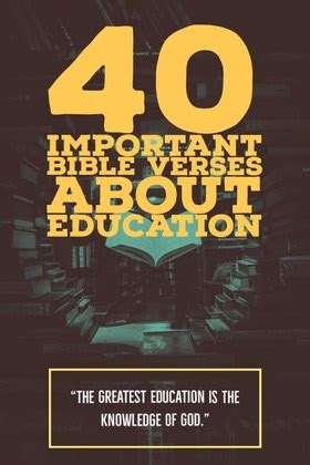40 Important Bible Verses About Education