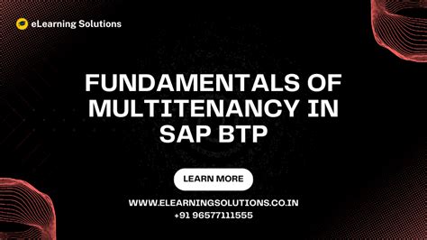 Fundamentals Of Multitenancy In Sap Btp Elearning Solutions