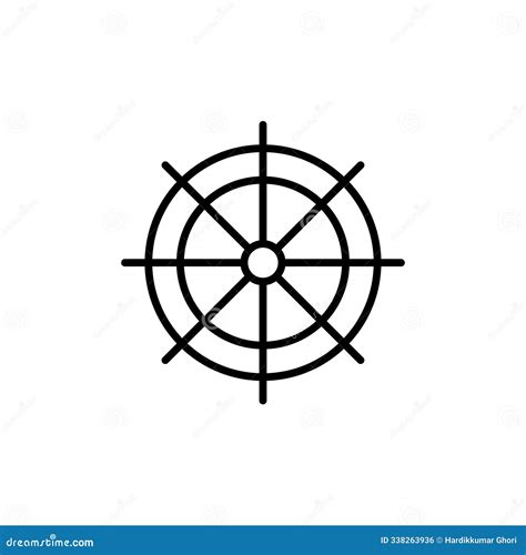 Dharmachakra Icon Vector Illustration 331977746