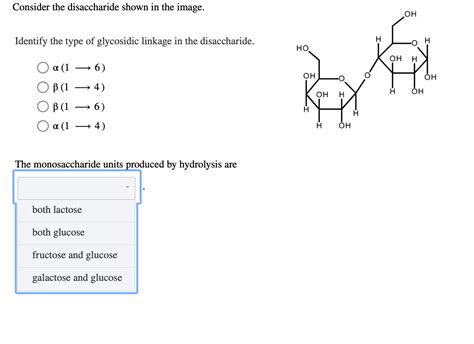 Solved Consider The Disaccharide Shown In The Image он