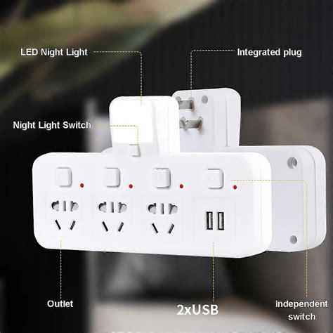 4 Way Plug Extension Household Multi Function Socket Usb Multi Plug Wall Socket Extension With