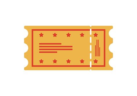 Yellow Ticket Icon Clip Art Illustration 45907228 Vector Art At Vecteezy